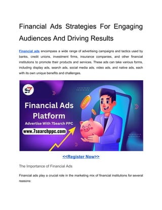 Financial Ads Strategies For Engaging Audiences And Driving Results.pdf