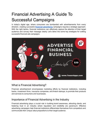 Financial Advertising A Guide To Successful Campaigns | PDF