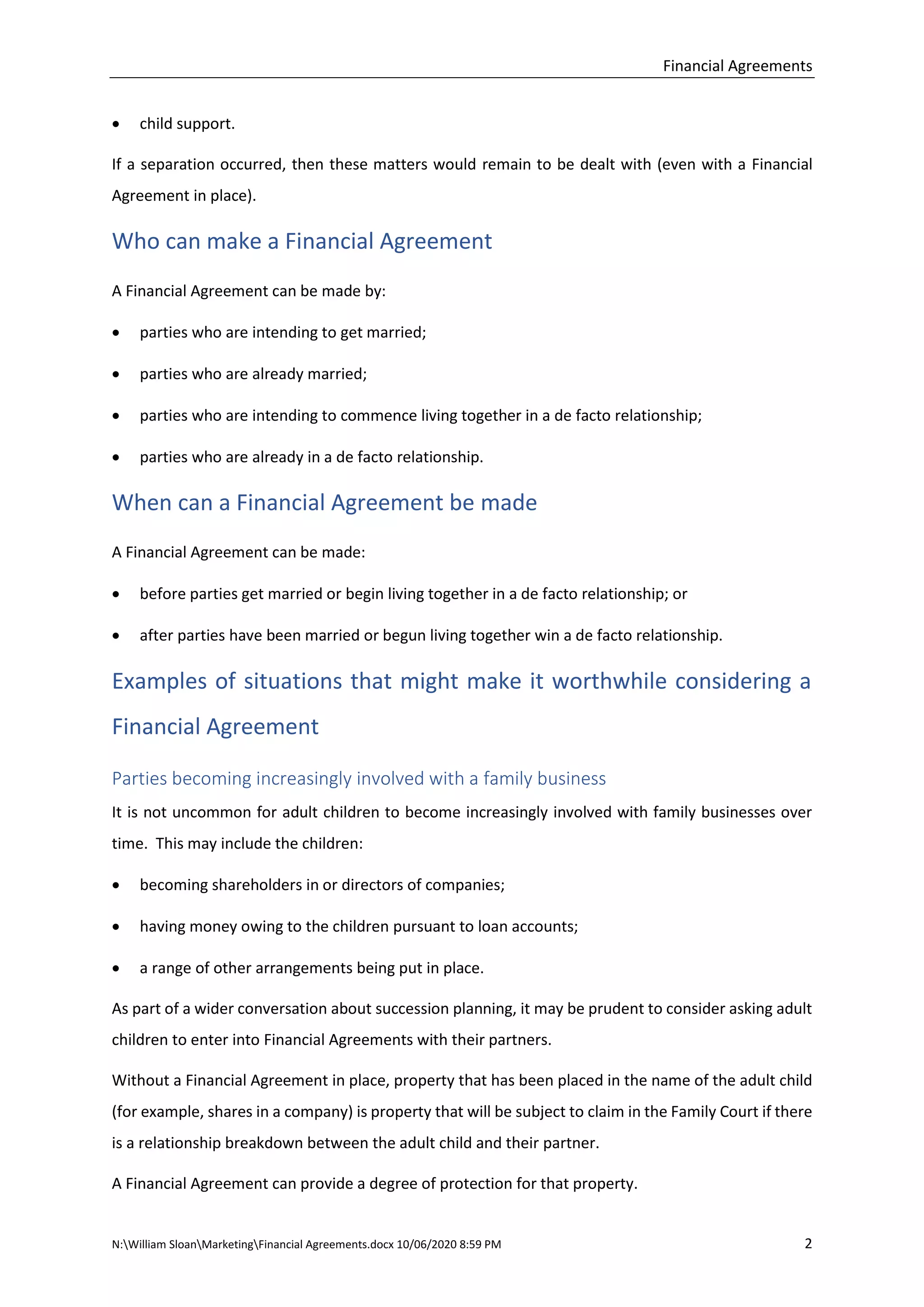 Financial agreements | PDF