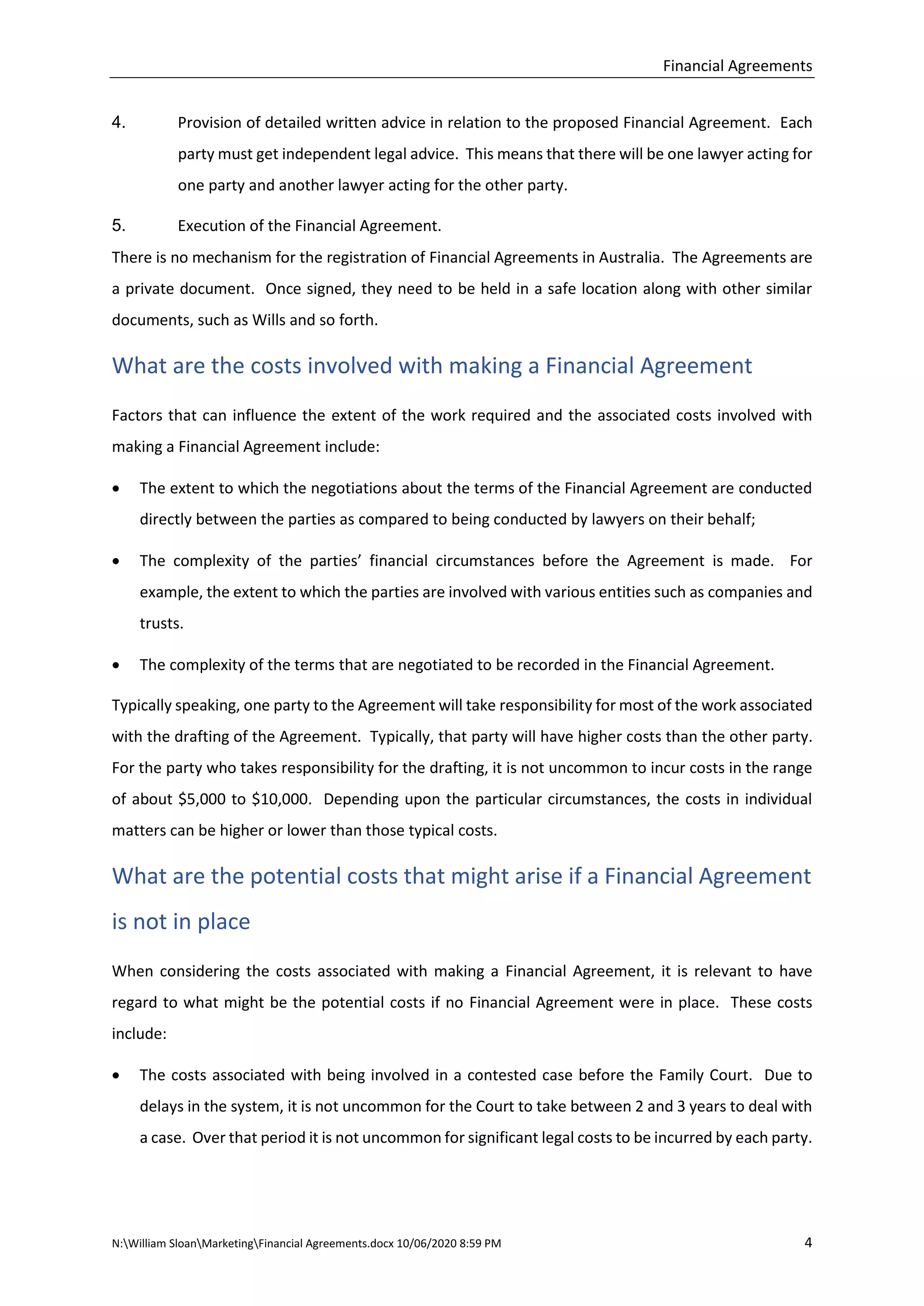 Financial agreements | PDF