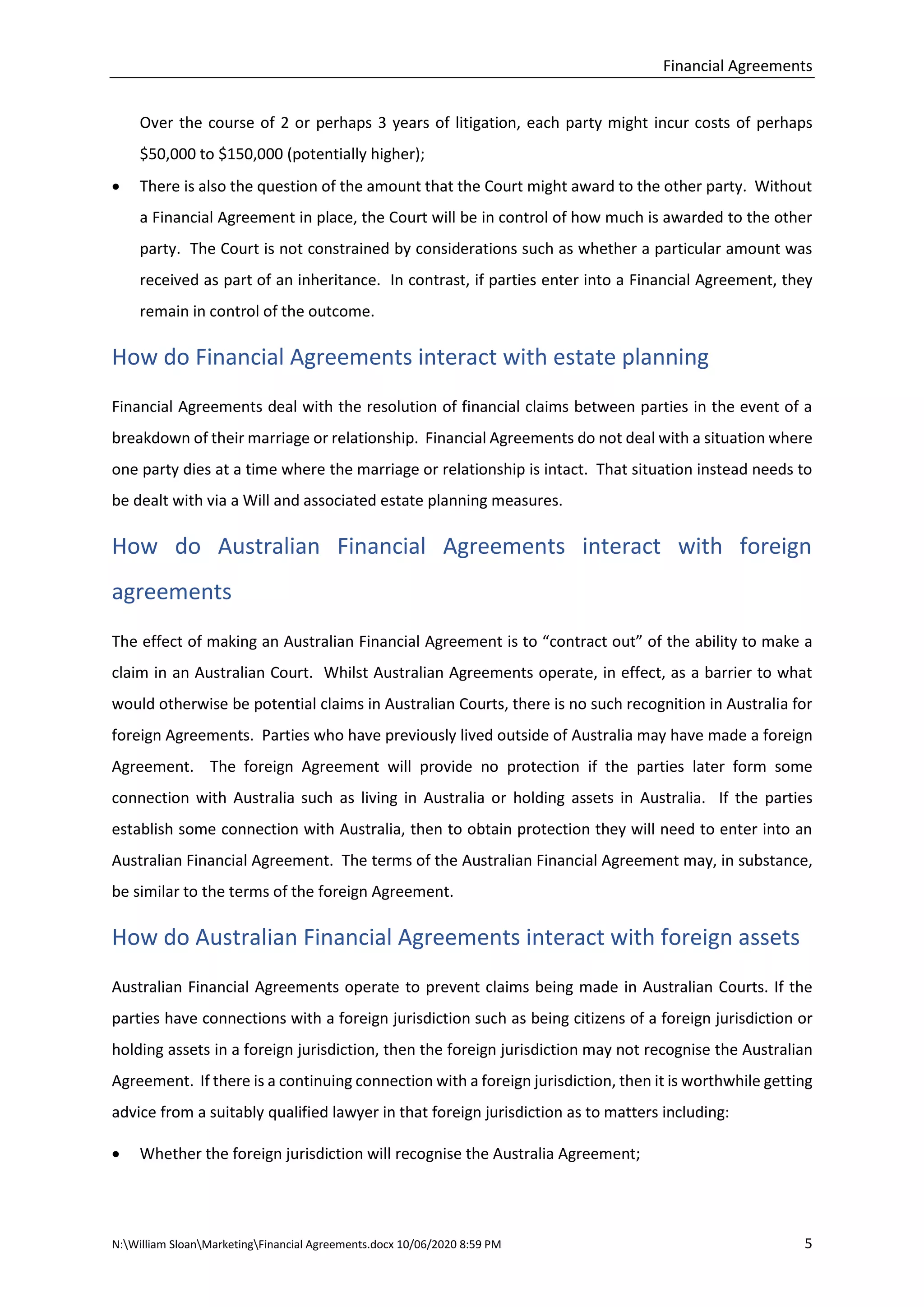 Financial agreements | PDF