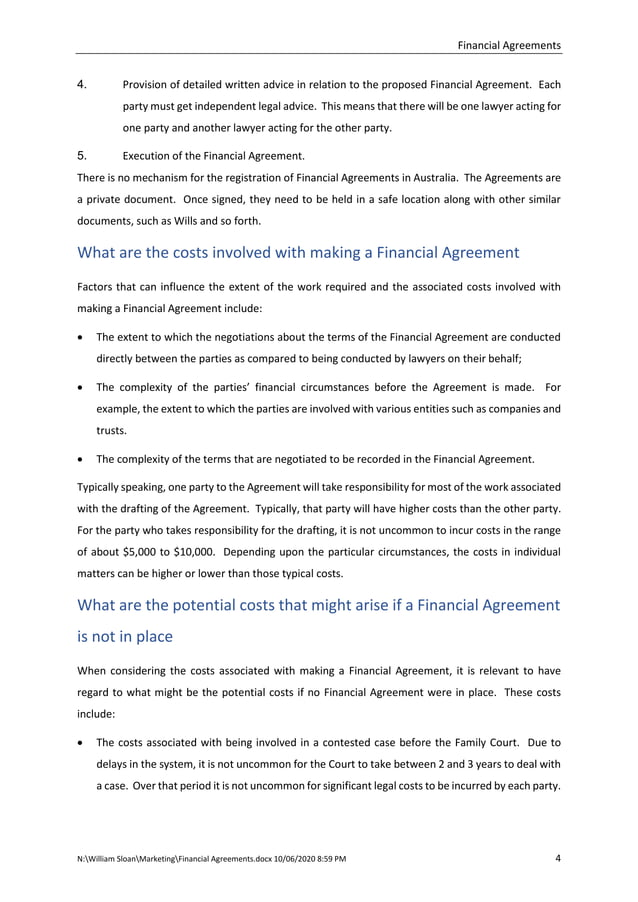 Financial agreements | PDF