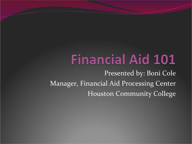 Financial aid 101 | PPT