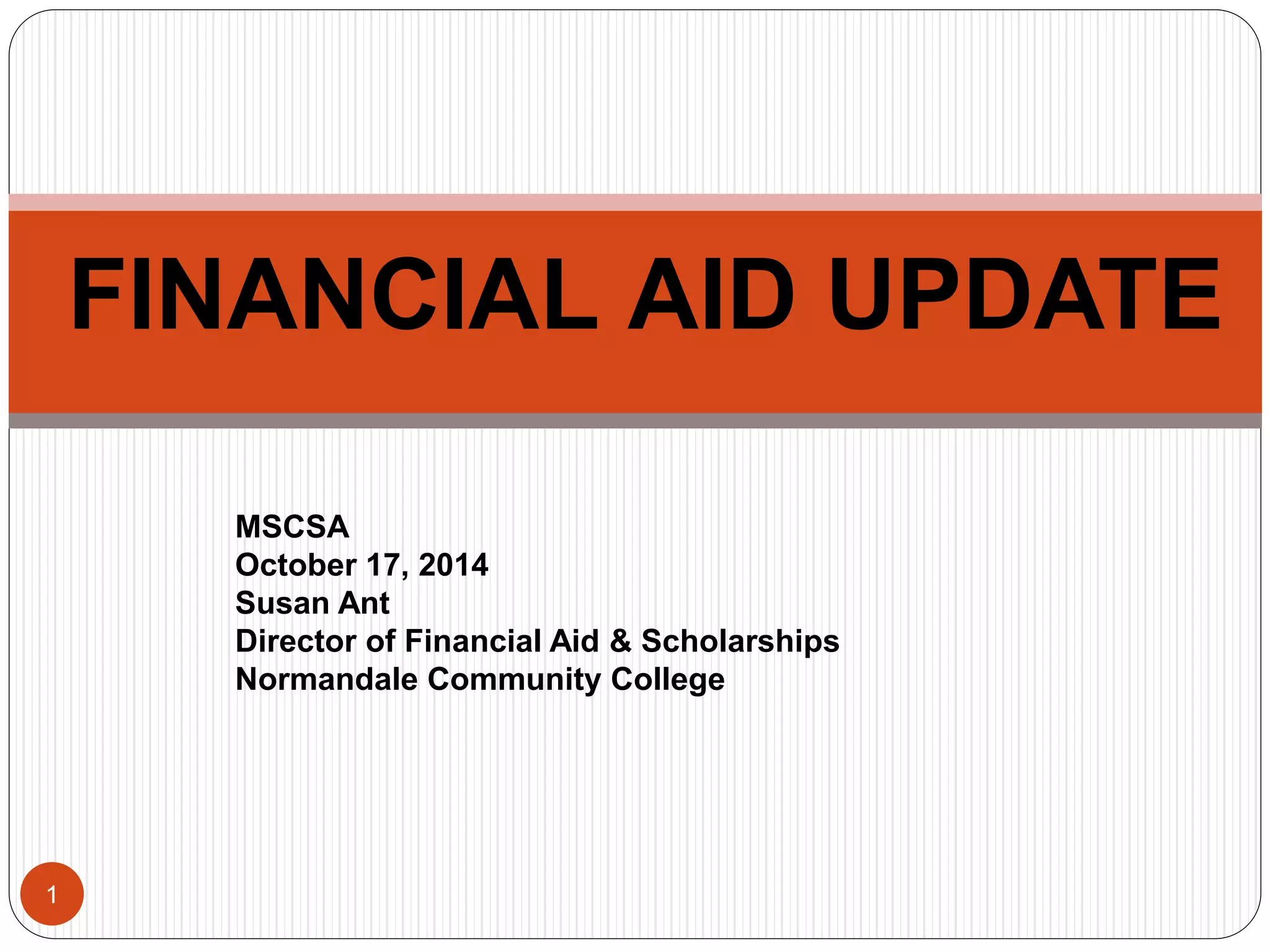 Financial Aid 101 | PPT