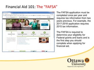 Financial Aid 101: Application Process | PPTX