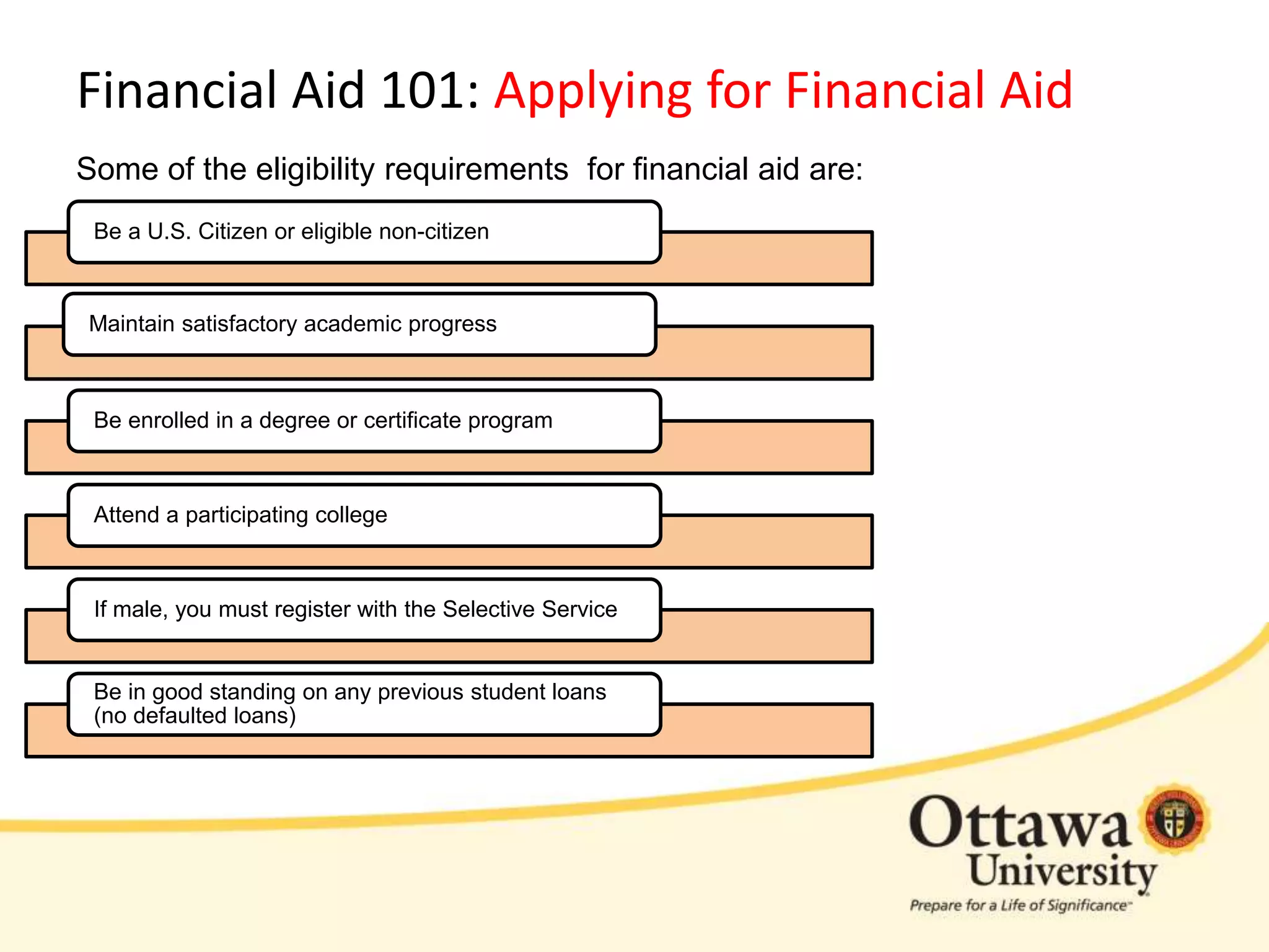 Financial Aid 101: Key Concepts 2017 | PPT