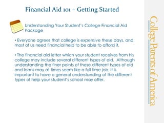 Financial Aid 101 -- Understanding the Financial Package | PDF ...