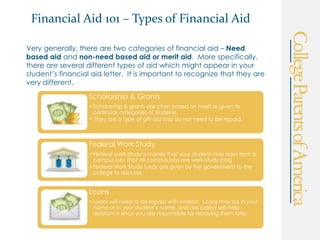 Financial Aids 101- Understanding the Financial Aid Package | PPTX