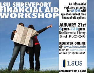 Financial Aid Workshop Postcard | PDF