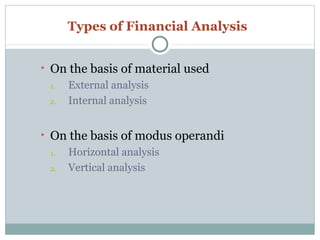 Financial analysis | PPT | Stocks and Bonds | Personal Investing