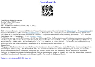 Financial Analysis | PDF