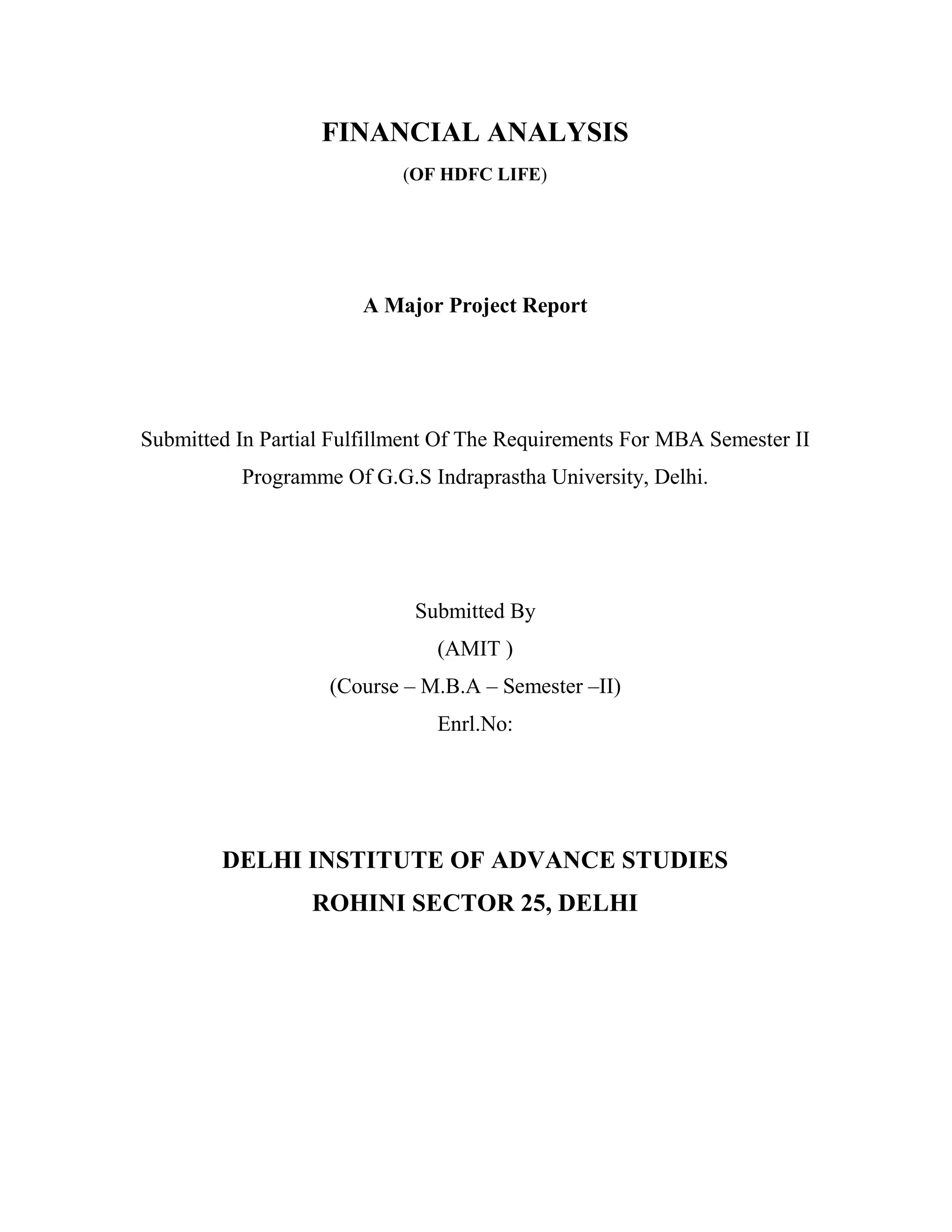 Financial analysis final project | DOCX