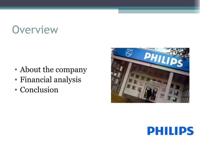 Financial analysis of the company Philips | PPT