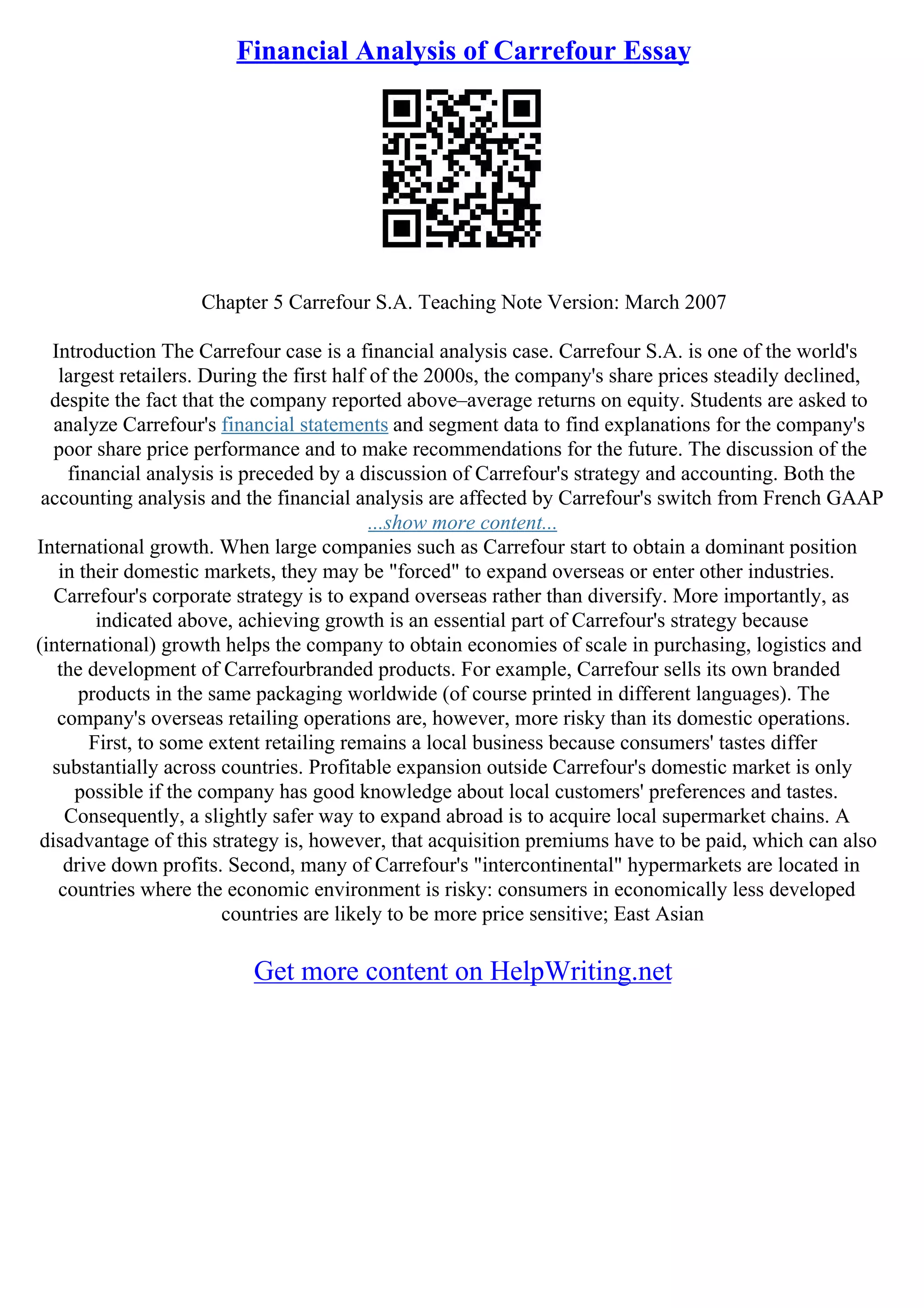 Financial Analysis Essay | PDF | Stocks and Bonds | Personal Investing