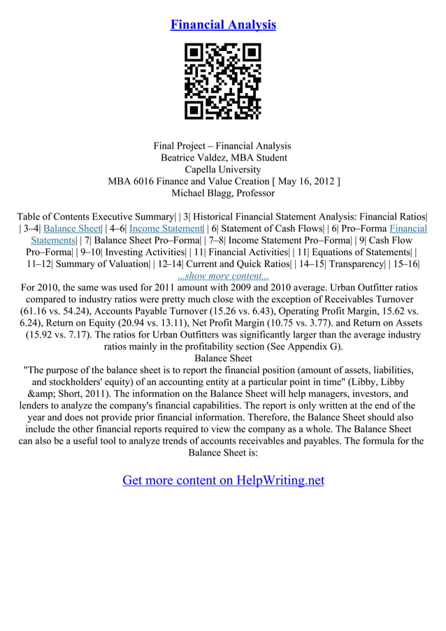 Financial Analysis Essay | PDF | Stocks and Bonds | Personal Investing