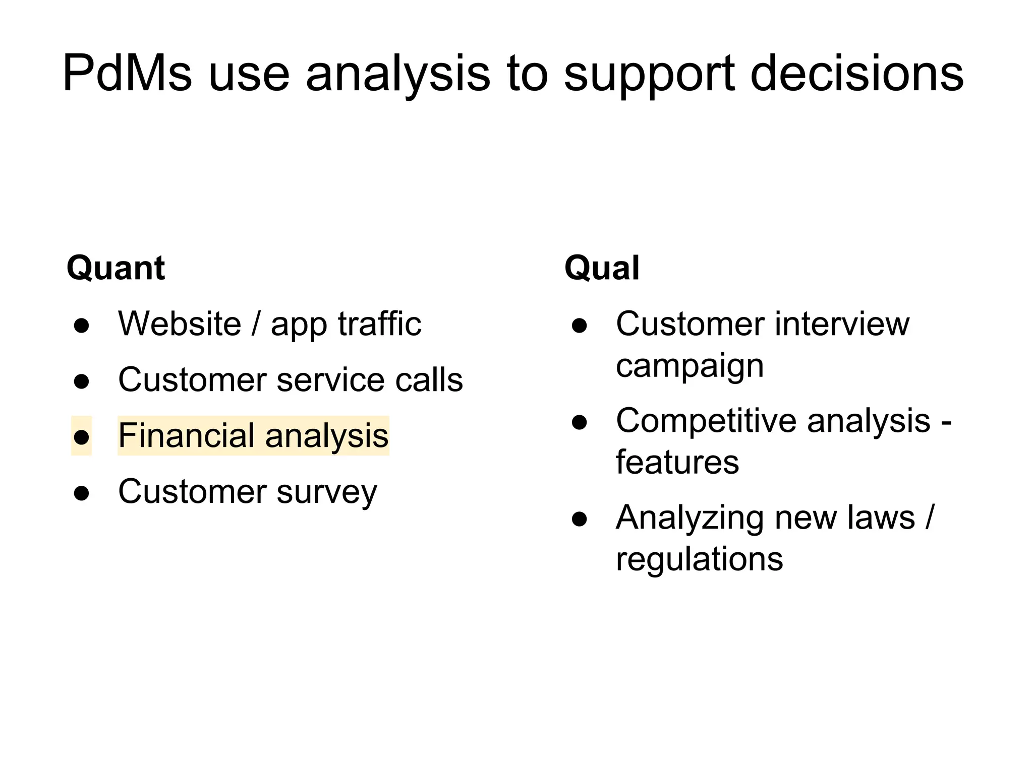 Financial analysis for product managers | PDF