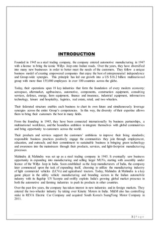 Financial analysis of mahindra | DOCX