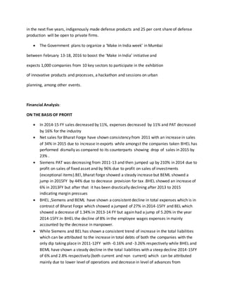 Financial analysis of manufacturing industry | DOCX