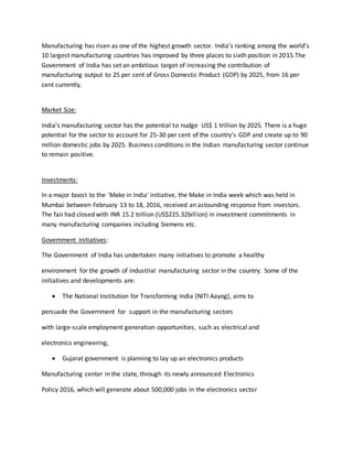 Financial analysis of manufacturing industry | DOCX