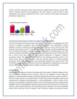 Financial analysis of national grid plc | PDF
