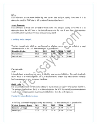 Financial analysis of national grid plc | PDF