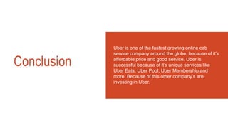 Financial analysis of uber | PPTX