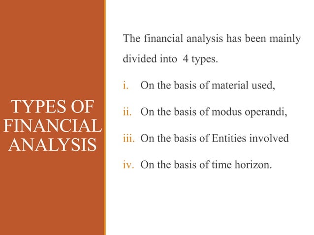 Financial Analysis and Types of Financial Analysis | PPTX | Stocks and ...