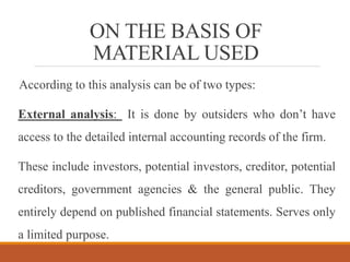 Financial Analysis and Types of Financial Analysis | PPTX