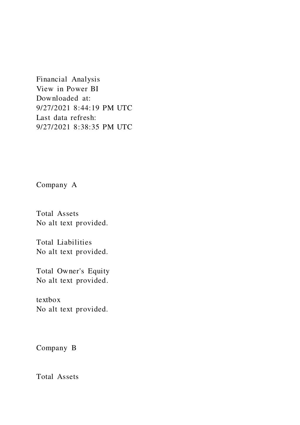 Financial AnalysisView in Power BIDownloaded at927202 | PDF