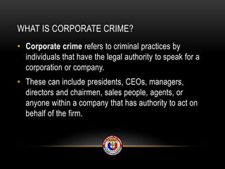Financial and corporate crime | PPT