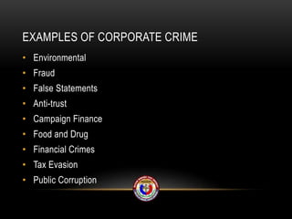 Financial and corporate crime | PPT