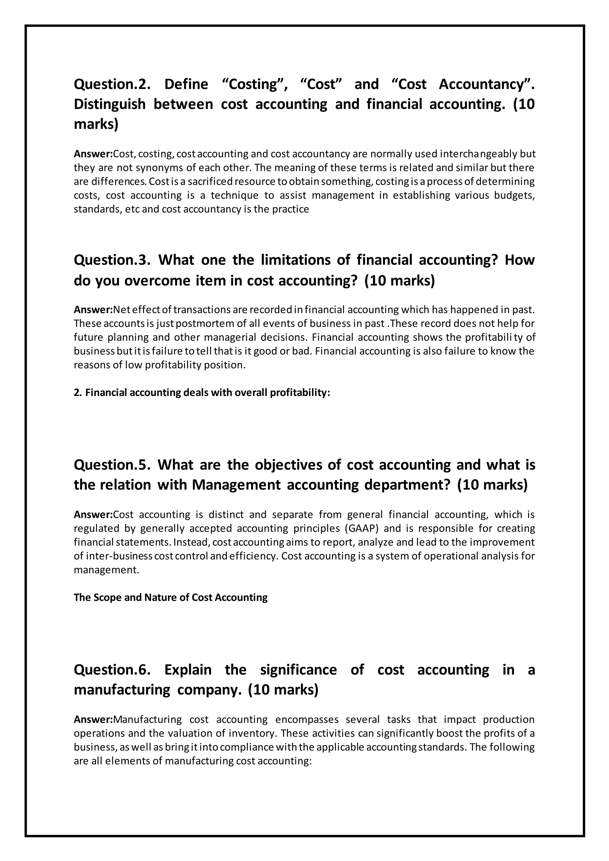 Financial and cost accounting | DOCX