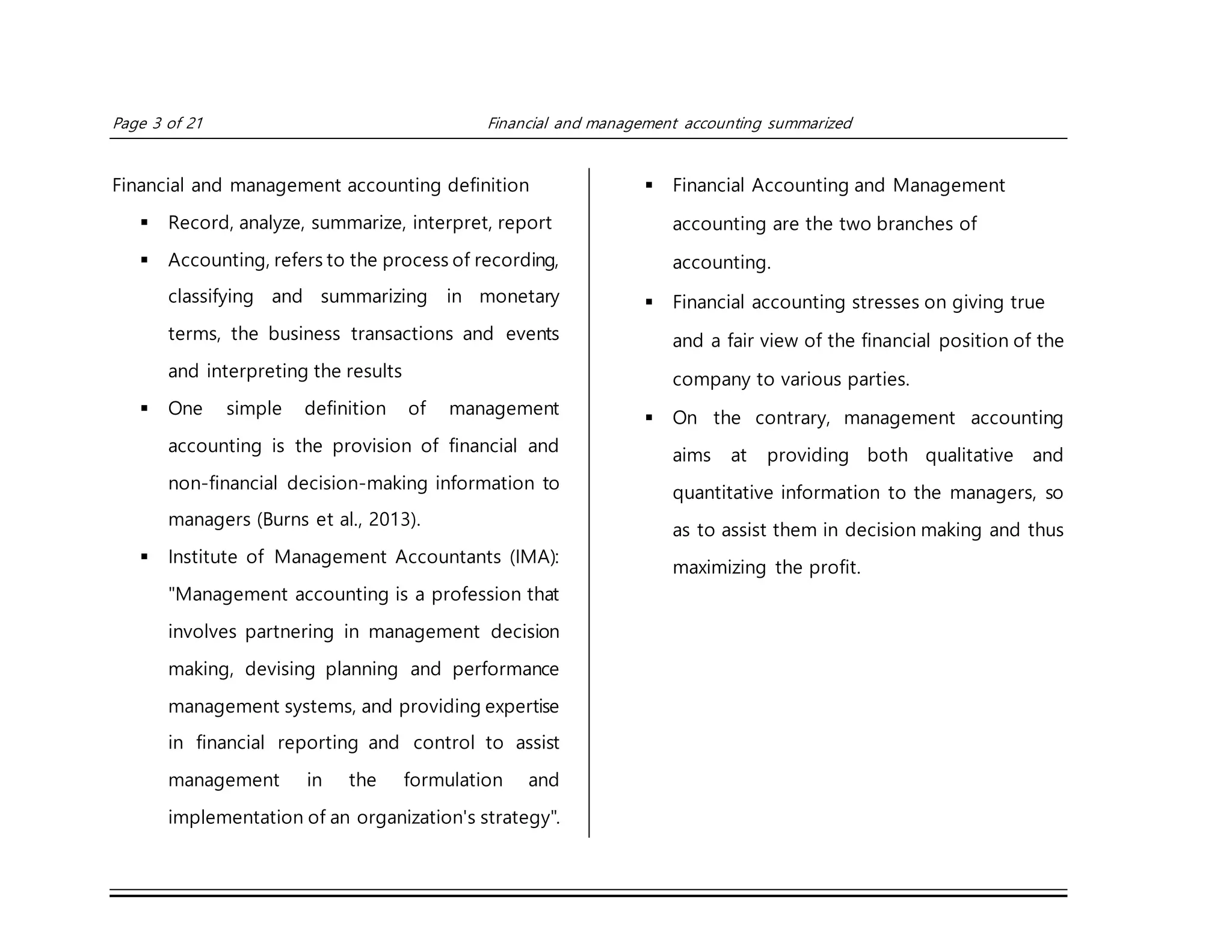 Financial and management accounting | PDF