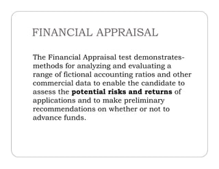 Financial appraisal | PDF