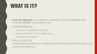 Financial Appraisal | PPTX