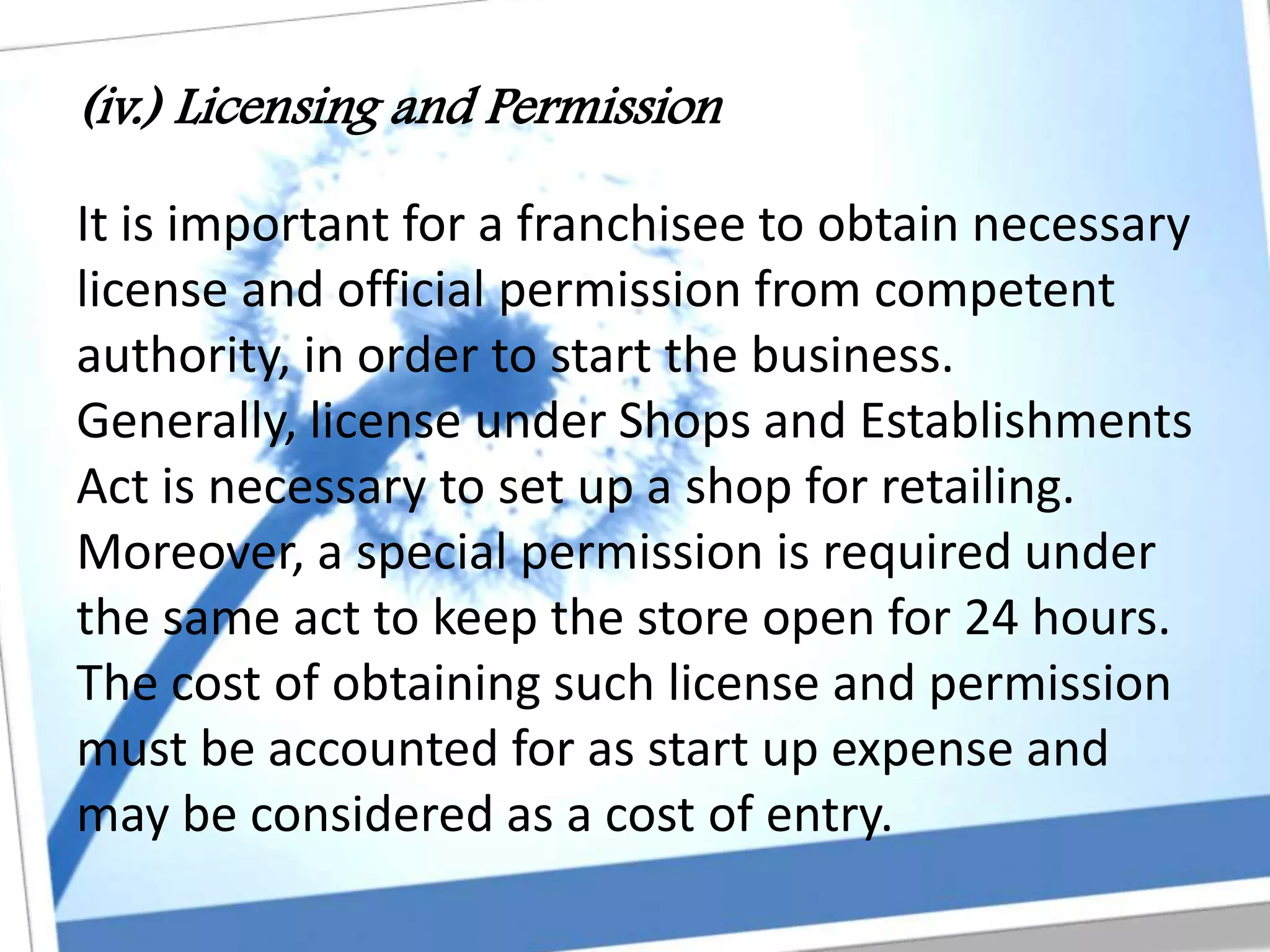 Financial aspects of a franchise | PPTX