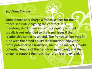 Financial aspects of a franchise | PPTX