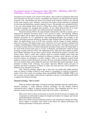 Financial astrology an unexplored tool of security analysis | PDF