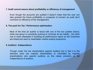 Financial audits reasons behind failures & some suggestions | PPT