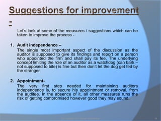 Financial audits reasons behind failures & some suggestions | PPT