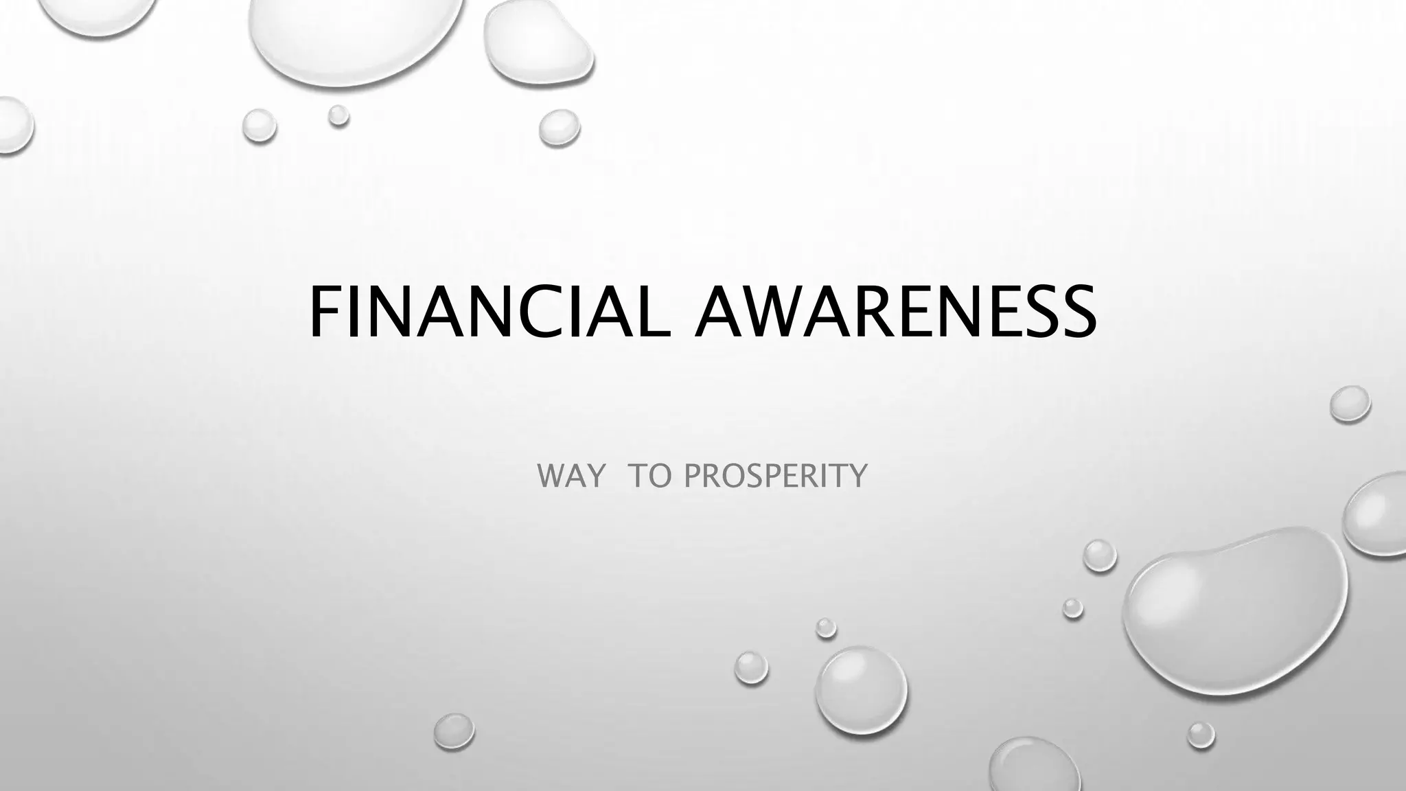 Financial awareness | PPTX