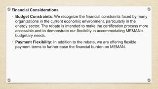 FINANCIAL BID FOR INSTALLATION AND CERTIFICATION OF MEMAN TO ISO 9001 2015.pptx | Business ...