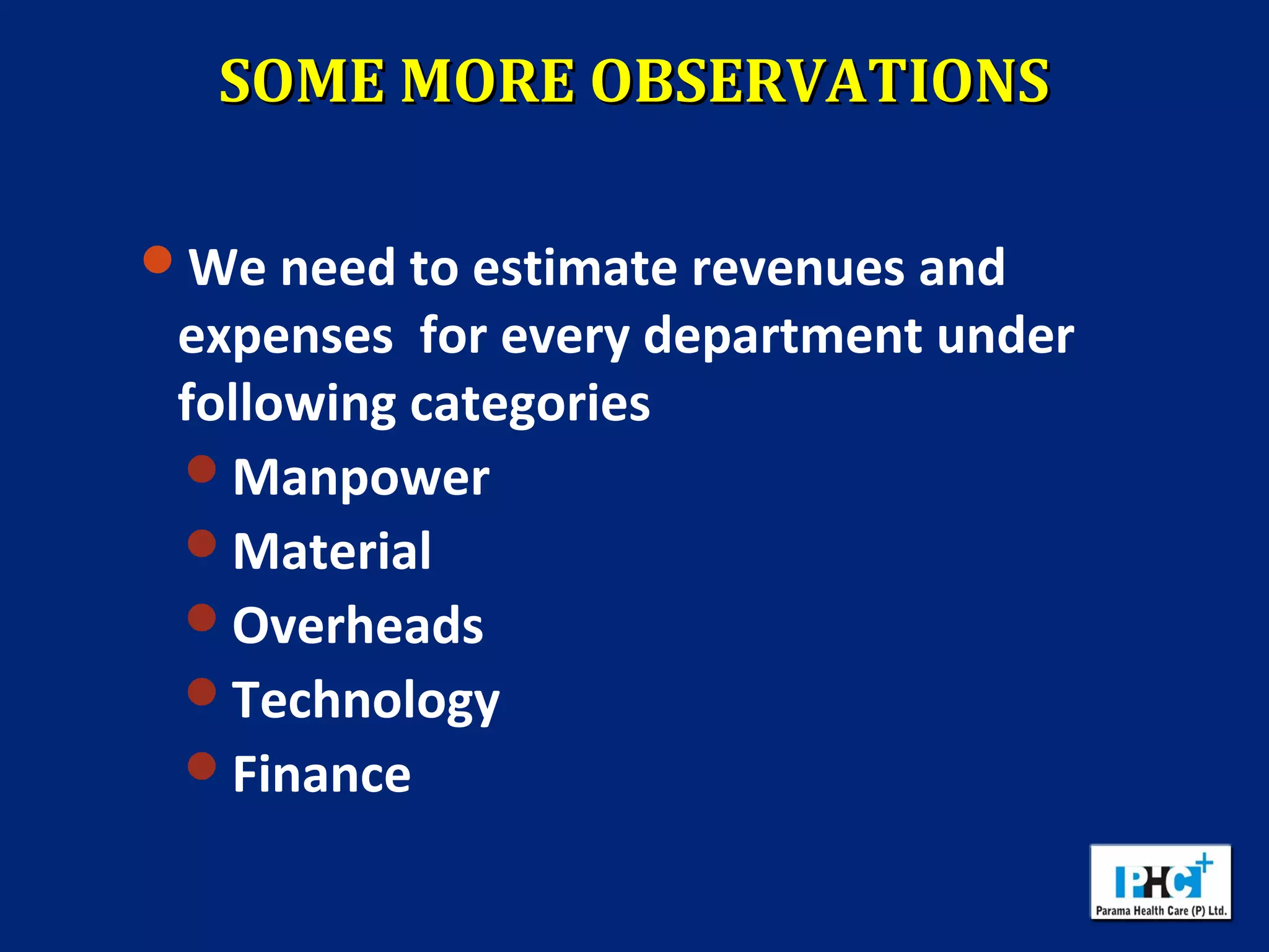 Financial budgeting for hospital | PPT