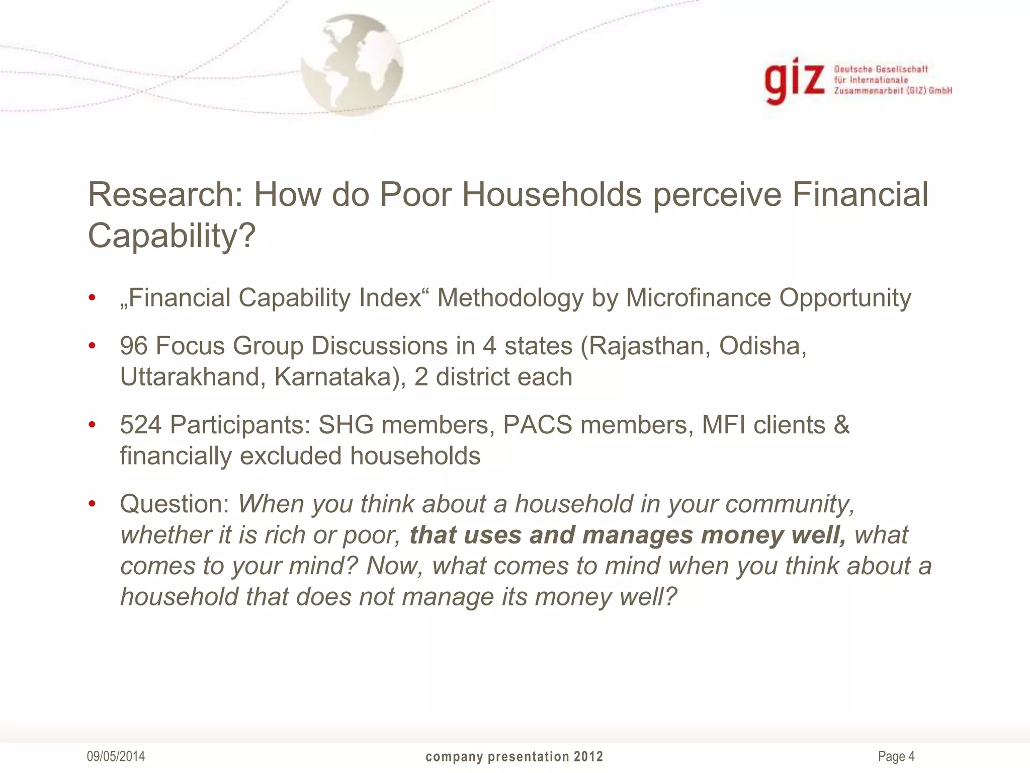 Financial capability presentation road show | PPTX