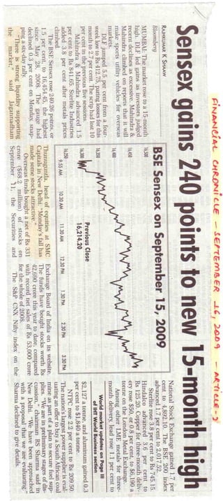 Financial Chronicle_September 16, 2009 | PDF
