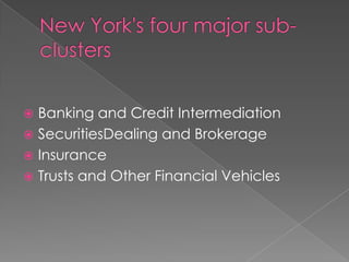 Financial Clusters | PPTX