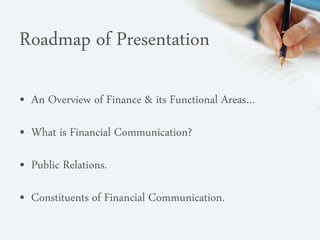 Financial communication | PPTX