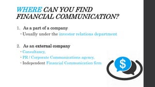 Introduction to Financial Communication | PPTX