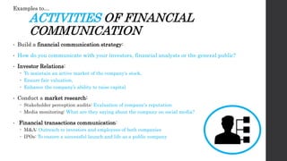 Introduction to Financial Communication | PPTX