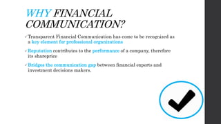 Introduction to Financial Communication | PPTX